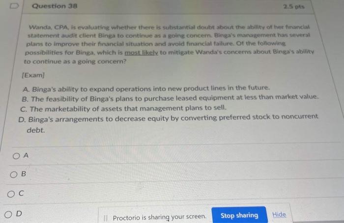 Solved Meredith, CPA, concludes that her client's | Chegg.com