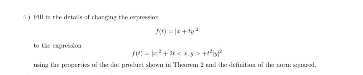 Solved 4.) ﻿Fill in the details of changing the | Chegg.com