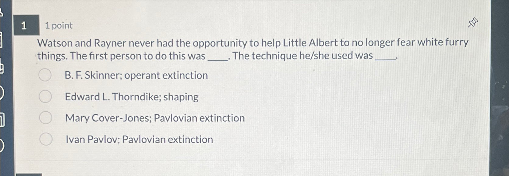 Solved 11 ﻿pointWatson and Rayner never had the opportunity | Chegg.com