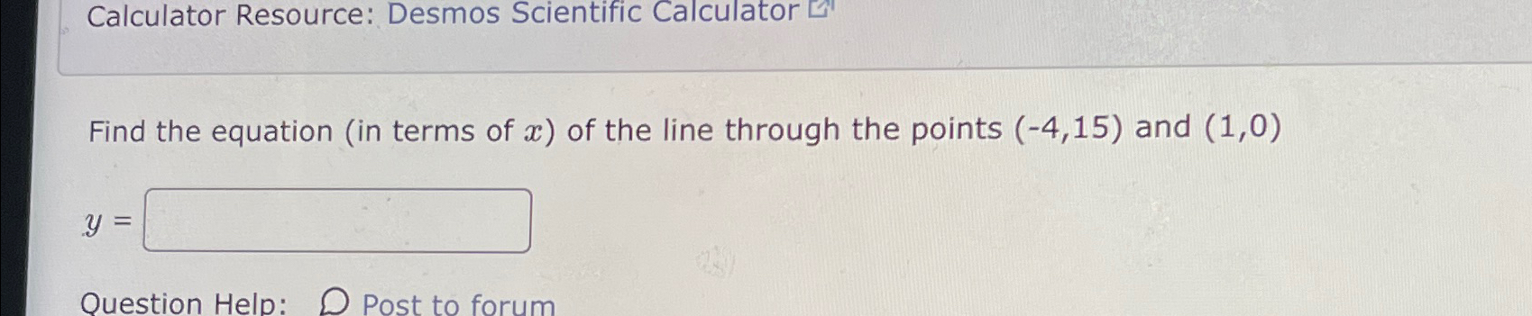 Solved Calculator Resource: Desmos Scientific CalculatorFind | Chegg.com