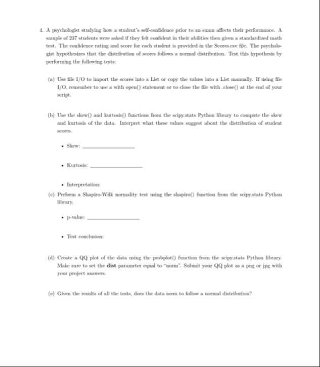 Solved A psychologist studying how a student's | Chegg.com