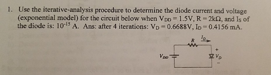 Solved 1 Use The Iterative Analysis Procedure To Determine 8553