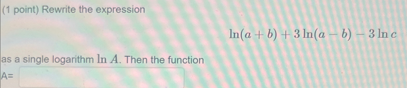 Solved (1 ﻿point) ﻿Rewrite the | Chegg.com