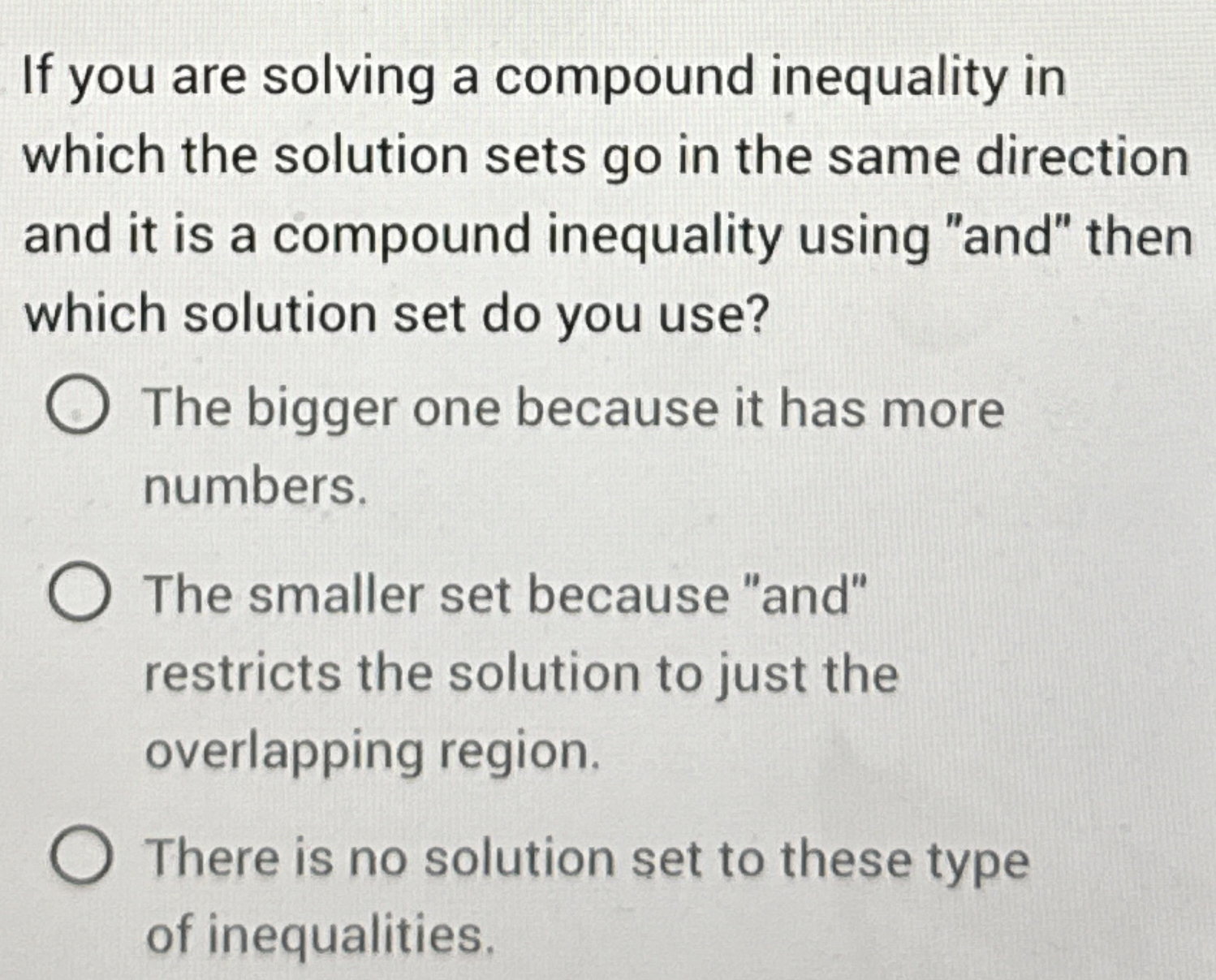 Solved If you are solving a compound inequality inwhich the | Chegg.com