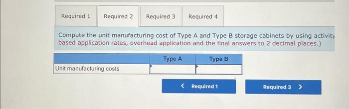 Solved Compute the unit manufacturing cost of Type A and | Chegg.com