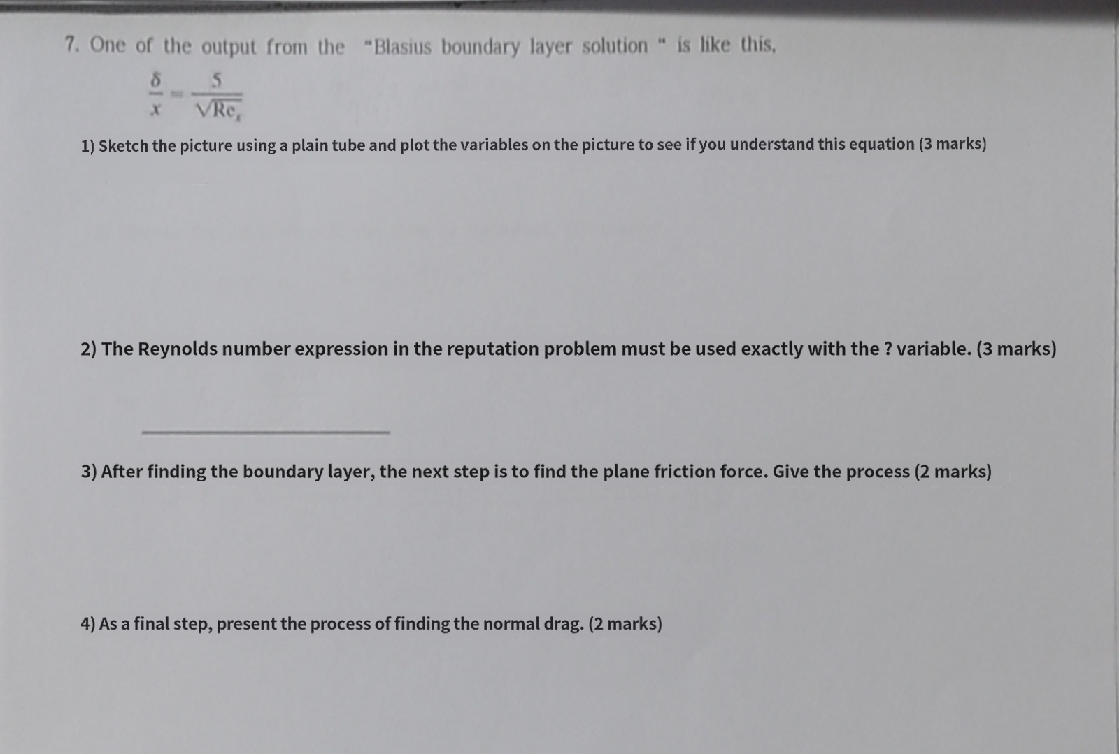 Solved One of the output from the "Blasius boundary layer | Chegg.com