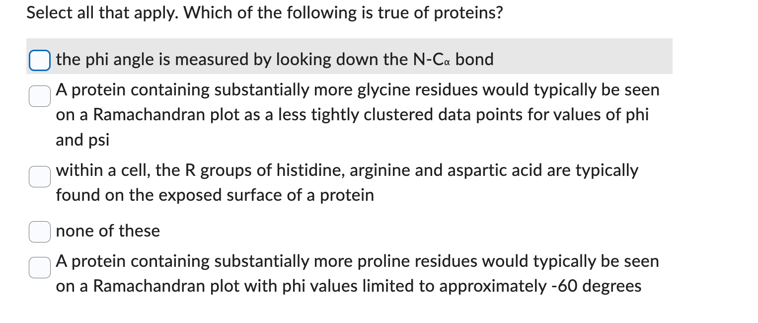 Solved Select all that apply. Which of the following is true | Chegg.com