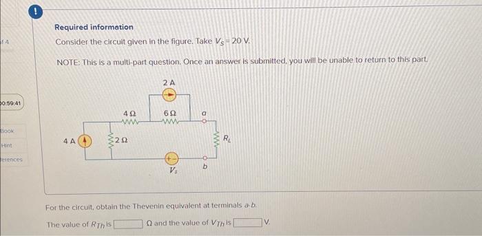Solved Required information Consider the circult given in | Chegg.com