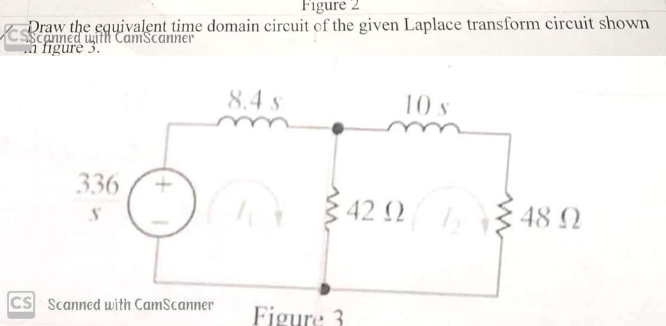 Solved Figure 2 Draw the equivalent time domain circuit of | Chegg.com