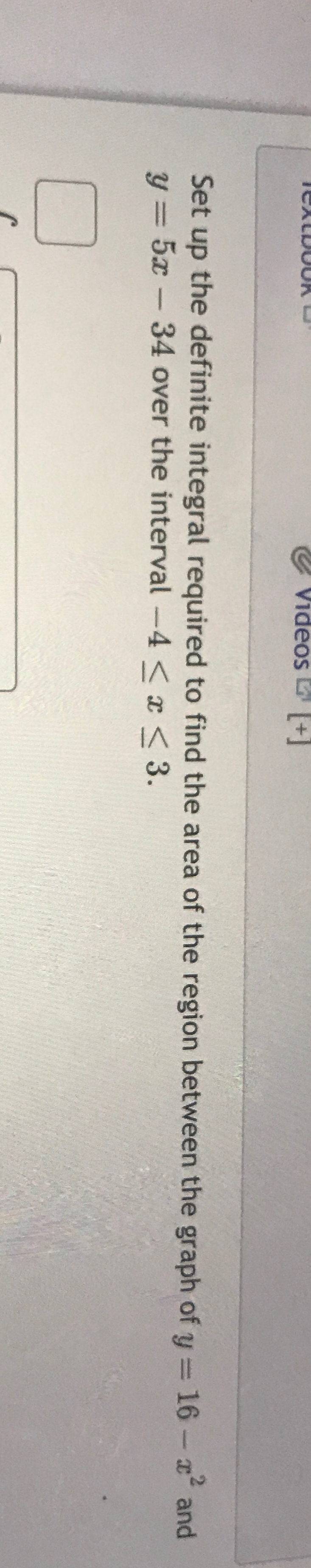Solved Set up the definite integral required to find the | Chegg.com