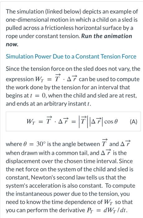 Solved The simulation (linked below) depicts an example of | Chegg.com