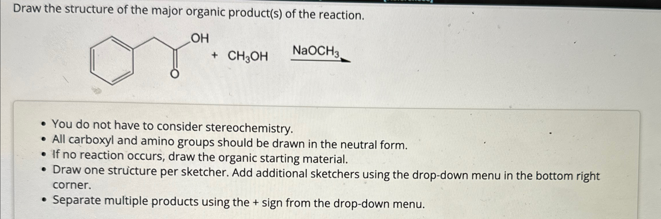 Solved Draw the structure of the major organic product(s) | Chegg.com