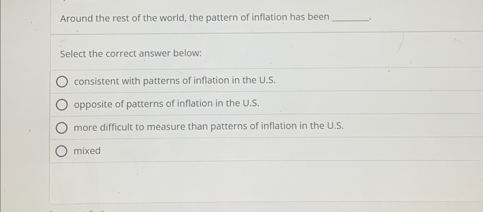 Solved Around the rest of the world, the pattern of | Chegg.com