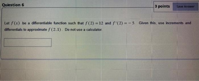 Solved Let f(x) be a differentiable function such that | Chegg.com