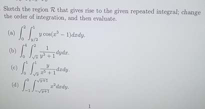 Solved Sketch the region R ﻿that gives rise to the given | Chegg.com