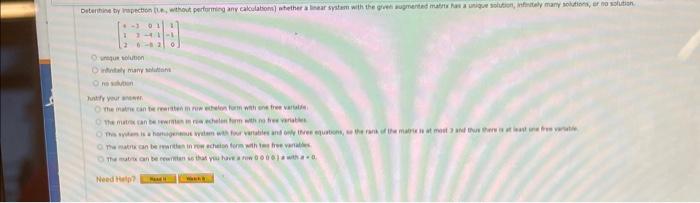 Solved Use elementary row operations to reduce the given | Chegg.com