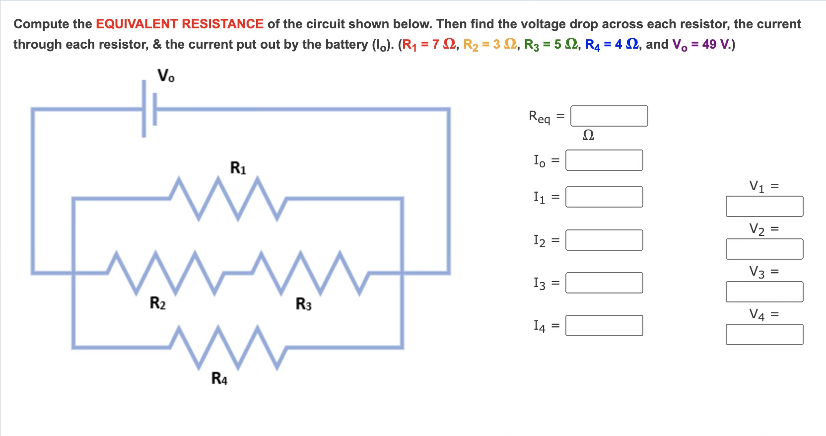 Solved Compute the EQUIVALENT RESISTANCE of the circuit | Chegg.com