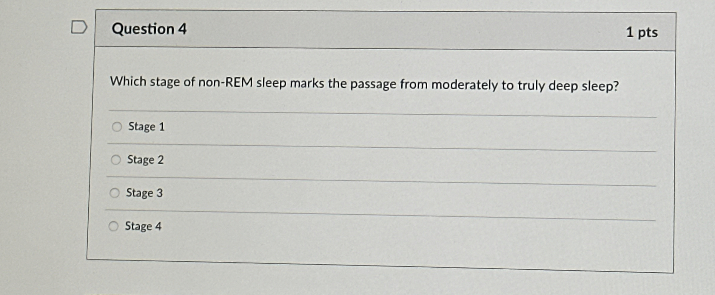Solved Question 41 ﻿ptsWhich stage of non-REM sleep marks | Chegg.com