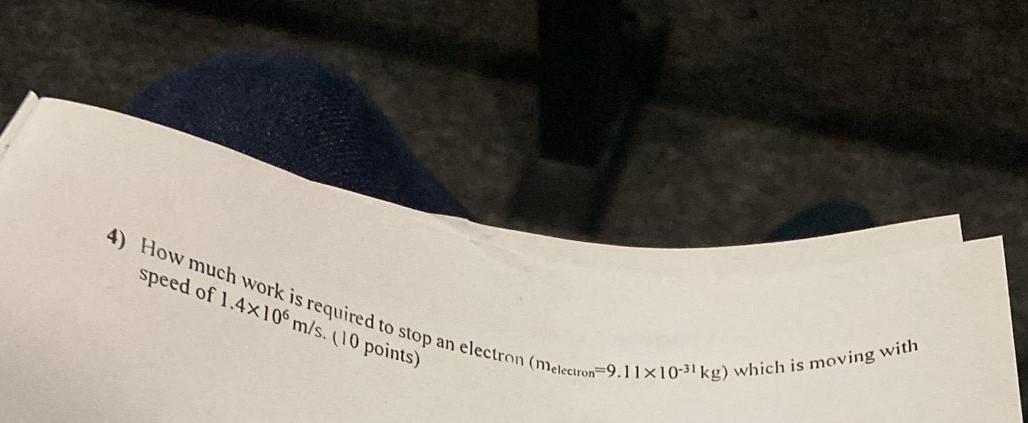Solved speed of \( 1.4 \times 10^{6} \mathrm{~m} / | Chegg.com