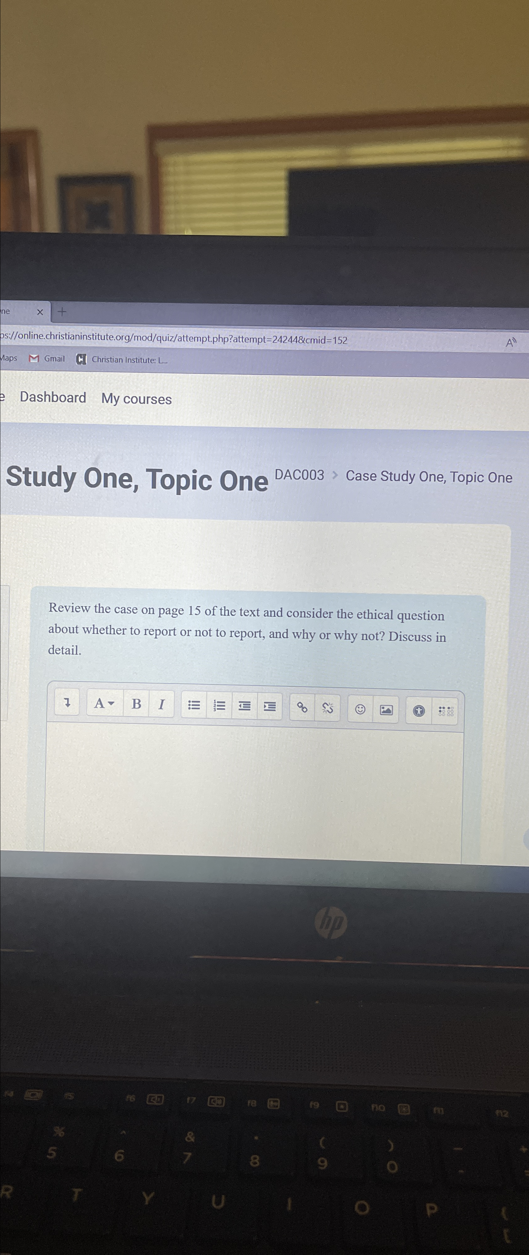 Solved Dashboard My coursesStudy One, Topic One ?DAC003 > | Chegg.com