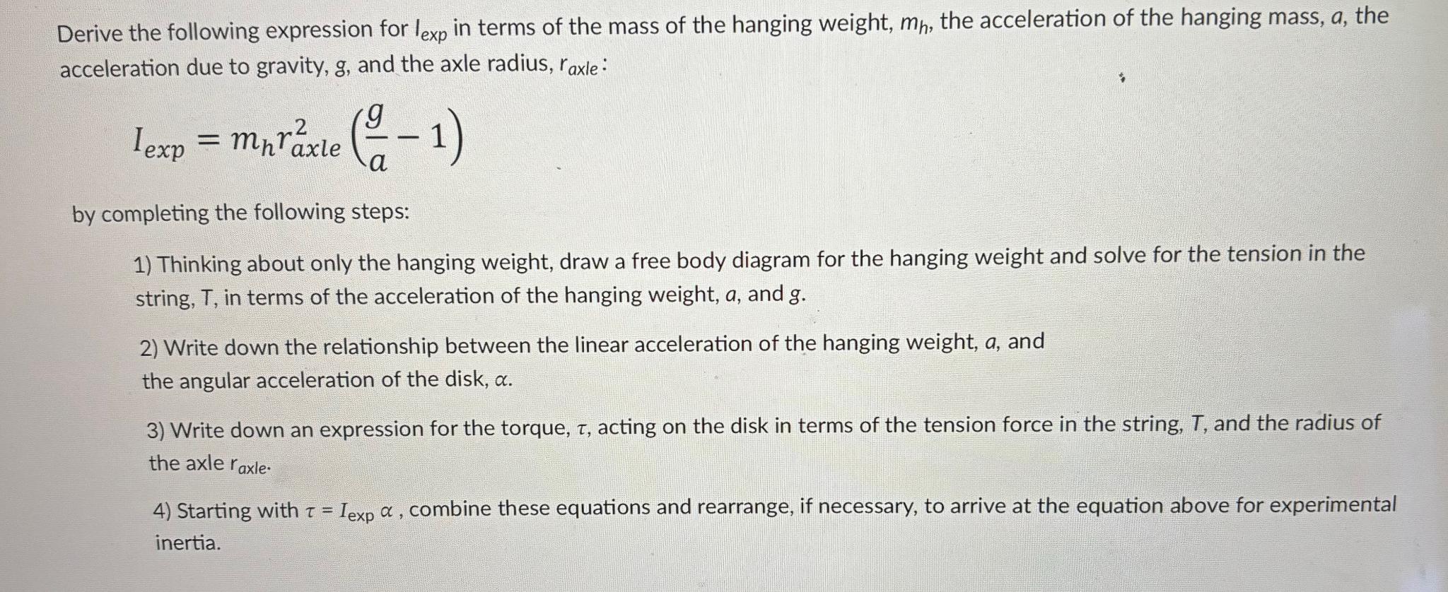 Solved Derive the following expression for Iexp ﻿in terms | Chegg.com