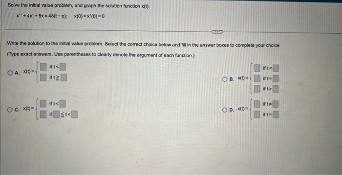 Solved Solve the initial value problem, and graph the | Chegg.com