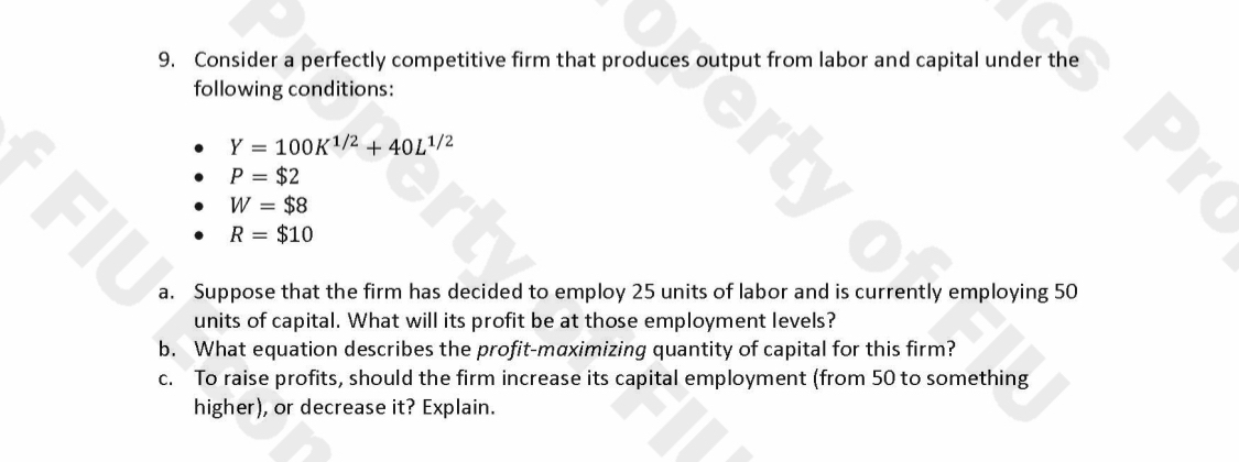 Solved Consider a perfectly competitive firm that produces | Chegg.com
