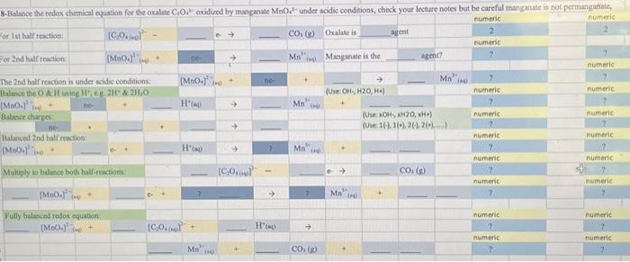 Solved balance the redox equation for the oxalate [C2O4]2- | Chegg.com
