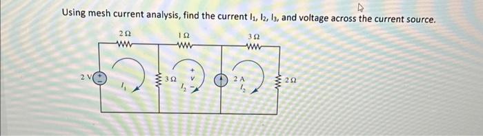 Solved Using mesh current analysis, find the current | Chegg.com