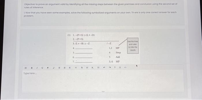 Solved Objective to prove an argument valid by identifying | Chegg.com
