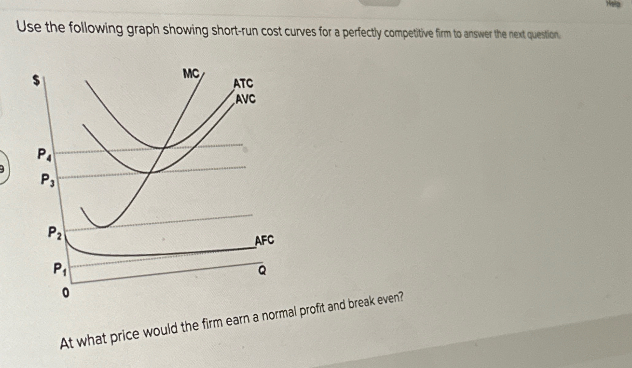 Solved Use the following graph showing short-run cost curves | Chegg.com