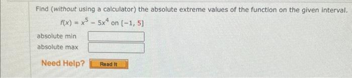 Solved Find (without using a calculator) the absolute | Chegg.com