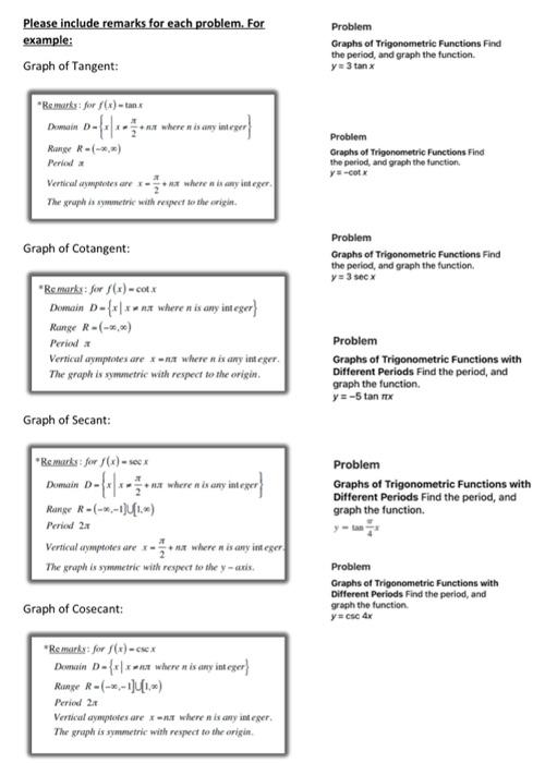 Solved Please Include remarks for each problem. For example: | Chegg.com
