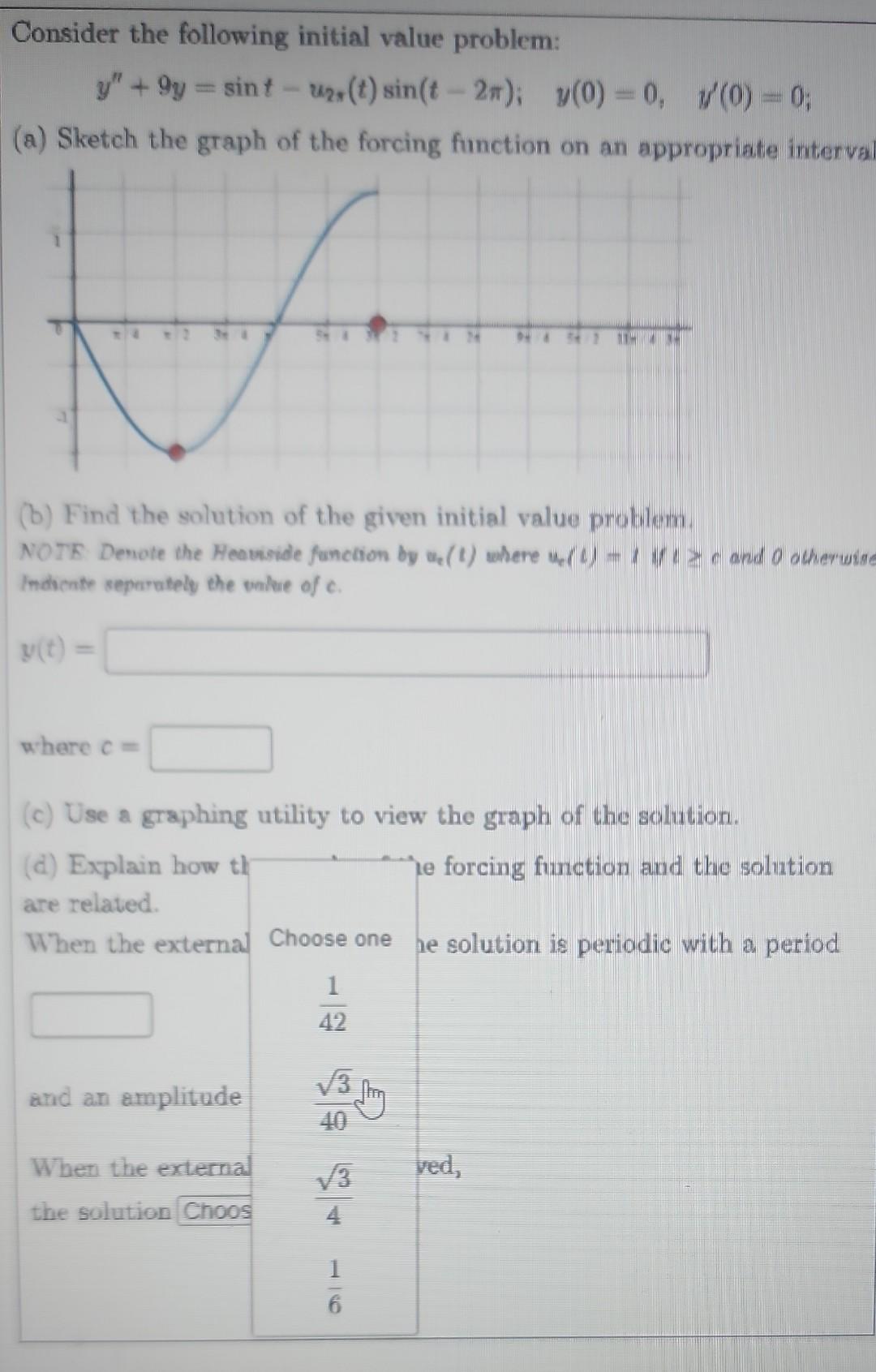 Consider the following initial value problem: | Chegg.com