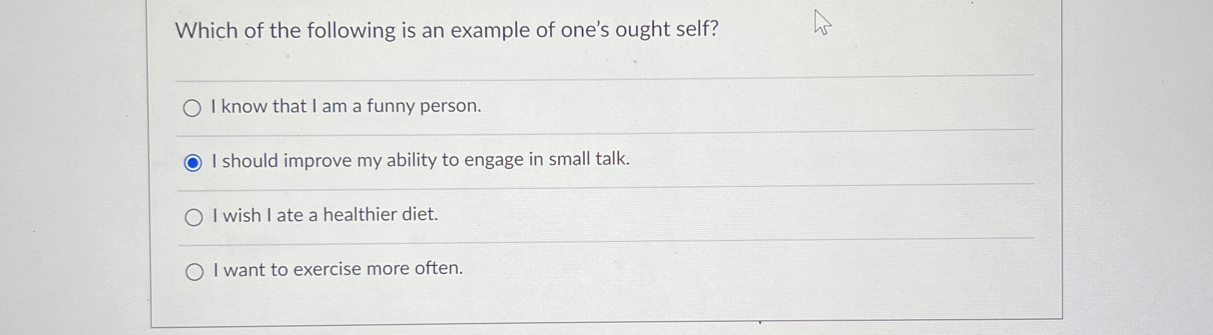 Solved Which of the following is an example of one's ought | Chegg.com