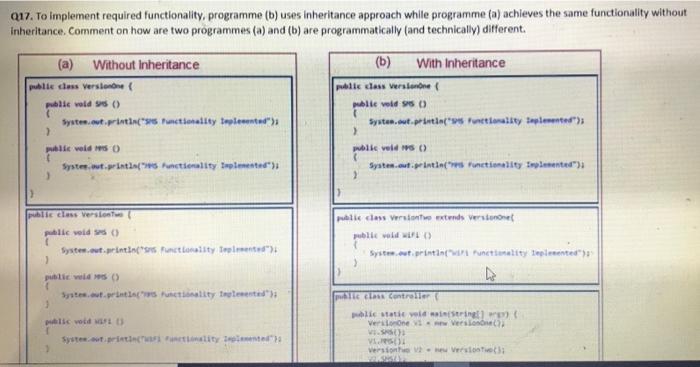 Solved 017. To implement required functionality, programme | Chegg.com