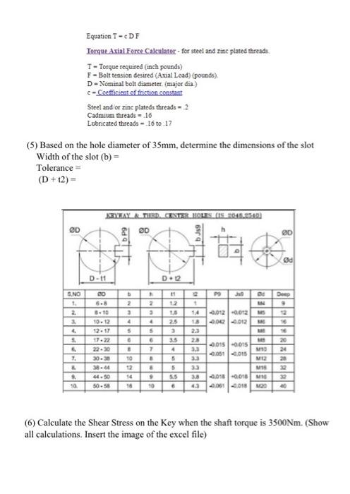 Solved (1). A coupling has 5 bolts. Calculate the diameter | Chegg.com
