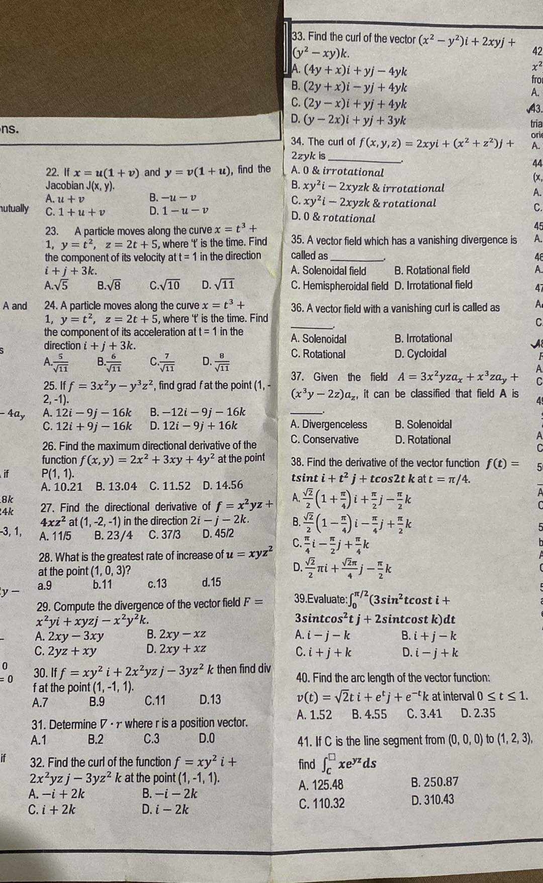 Solved Find the curl of the vector | Chegg.com