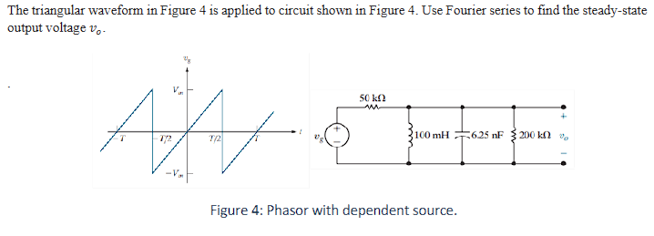 The triangular waveform in Figure 4 ﻿is applied to | Chegg.com