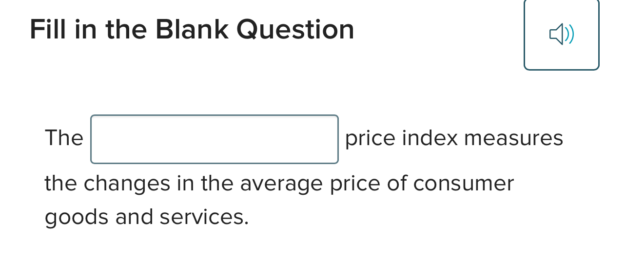 Solved Fill in the Blank QuestionThe price index measures | Chegg.com