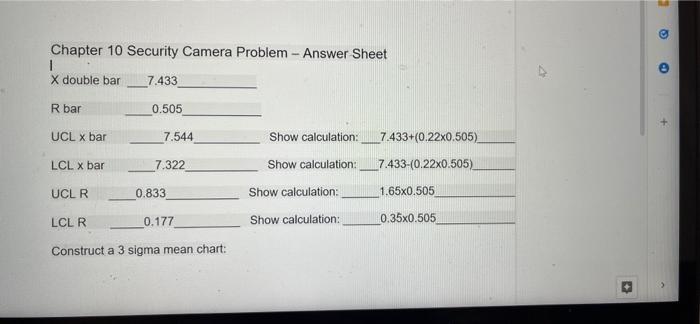 Solved Construct a 3 sigma mean chart: Construct a 3 sigma | Chegg.com
