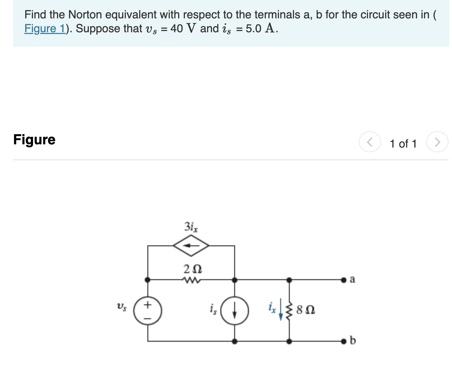 Solved Find the Norton equivalent with respect to the | Chegg.com