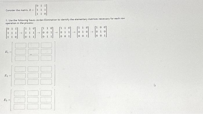 2. Use the elementary matrices you found in (1) to | Chegg.com