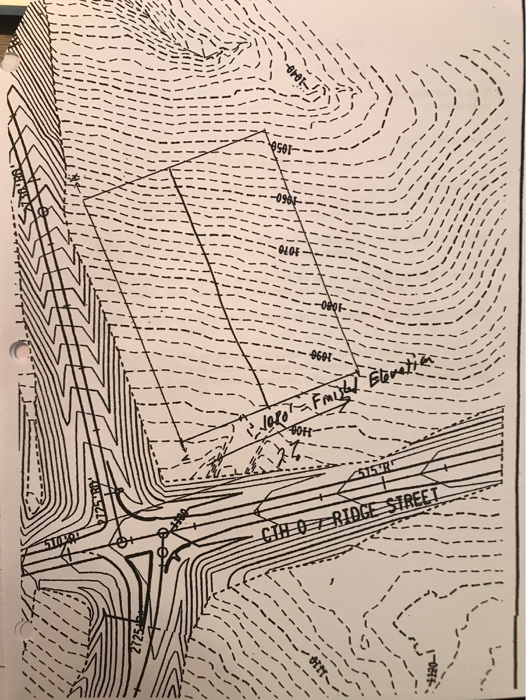 Solved Use the attached topographic map to determine the | Chegg.com