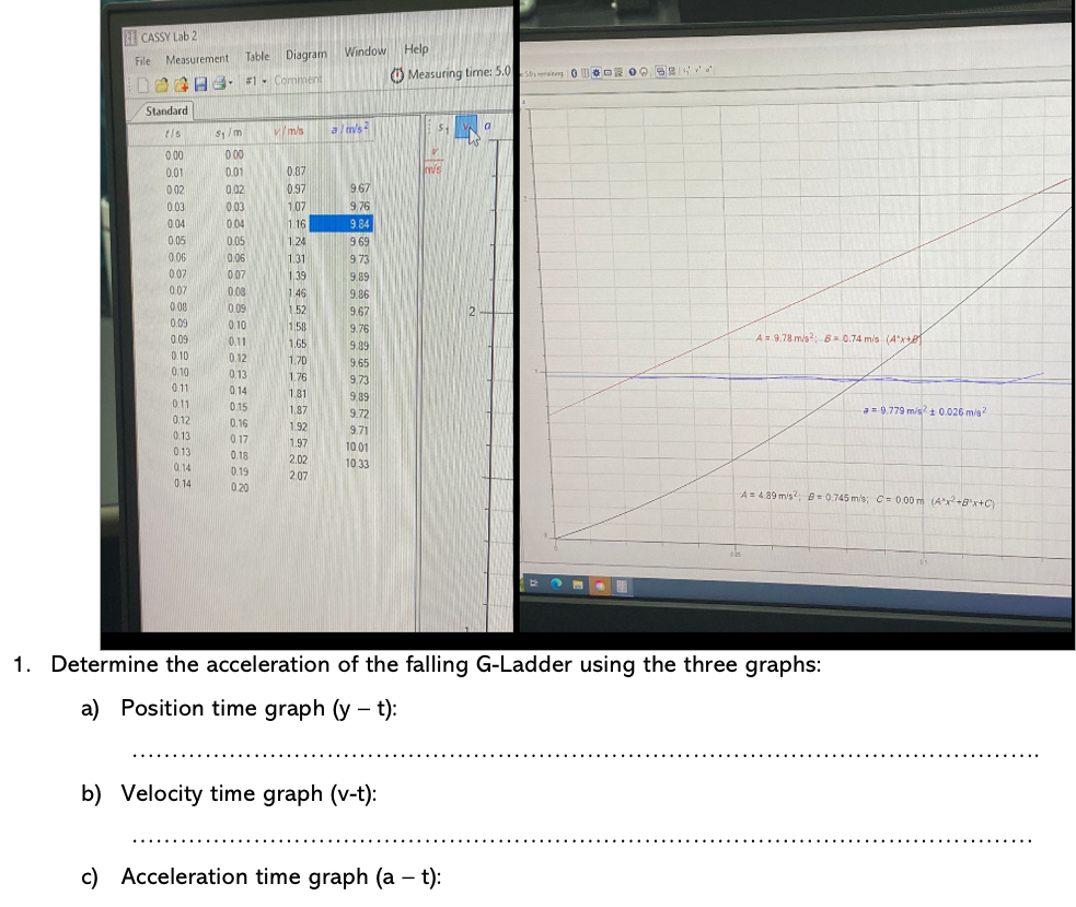 Solved Determine the acceleration of the falling G-Ladder | Chegg.com