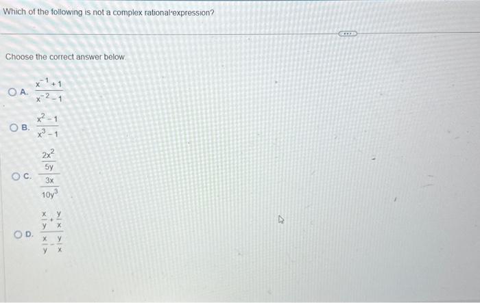 Solved Which of the following is not a complex | Chegg.com