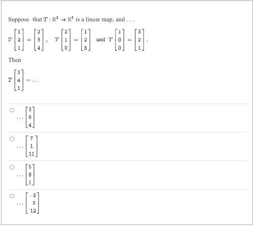 Solved Suppose that T;R3→R3 is a linear map, and … | Chegg.com