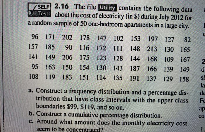 Solved SELF 2.16 The file Utility contains the following | Chegg.com