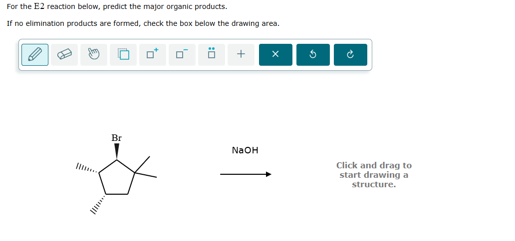 Solved For the E2 ﻿reaction below, predict the major organic | Chegg.com