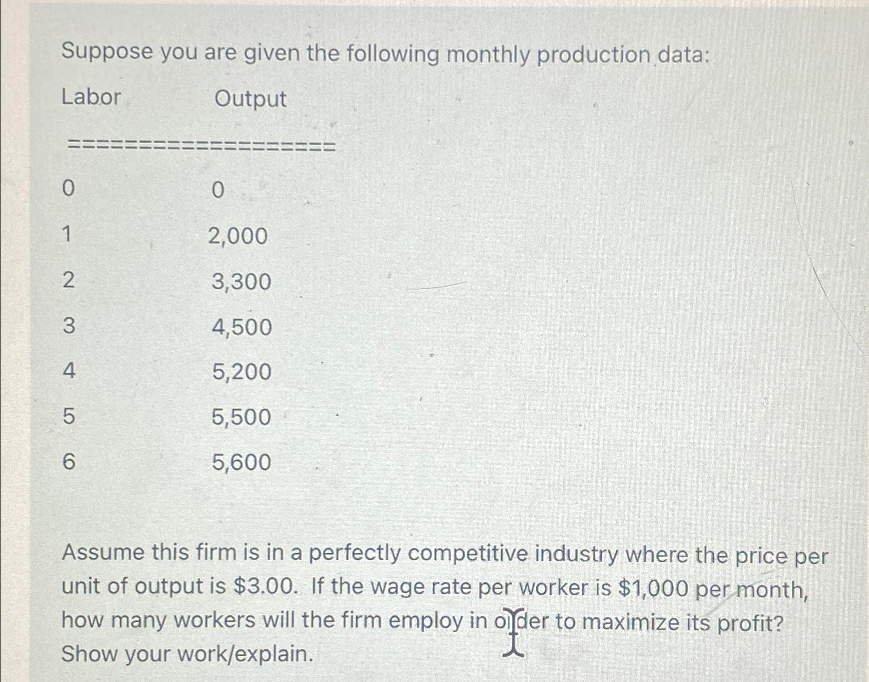 Solved Suppose you are given the following monthly | Chegg.com